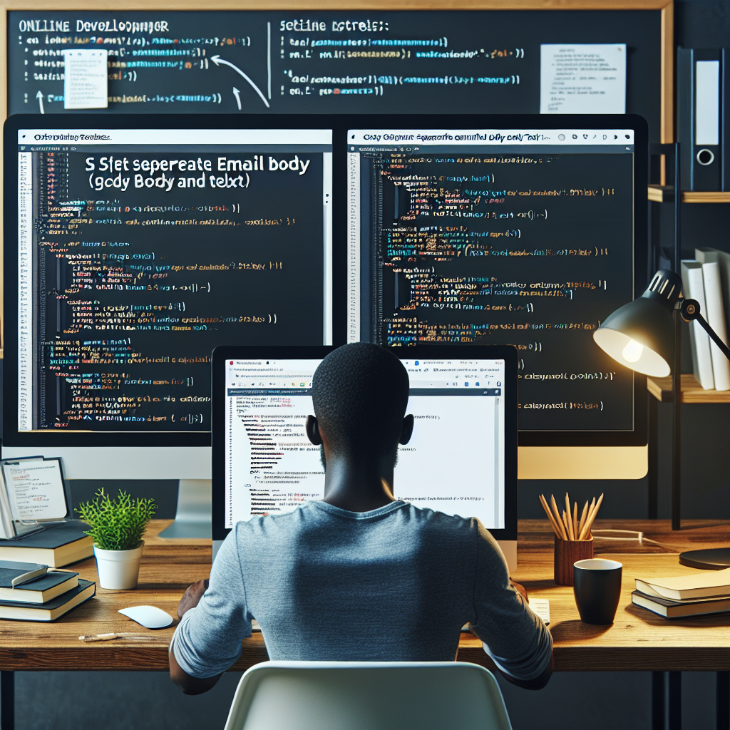 How to Set Separate Email Body and Text with