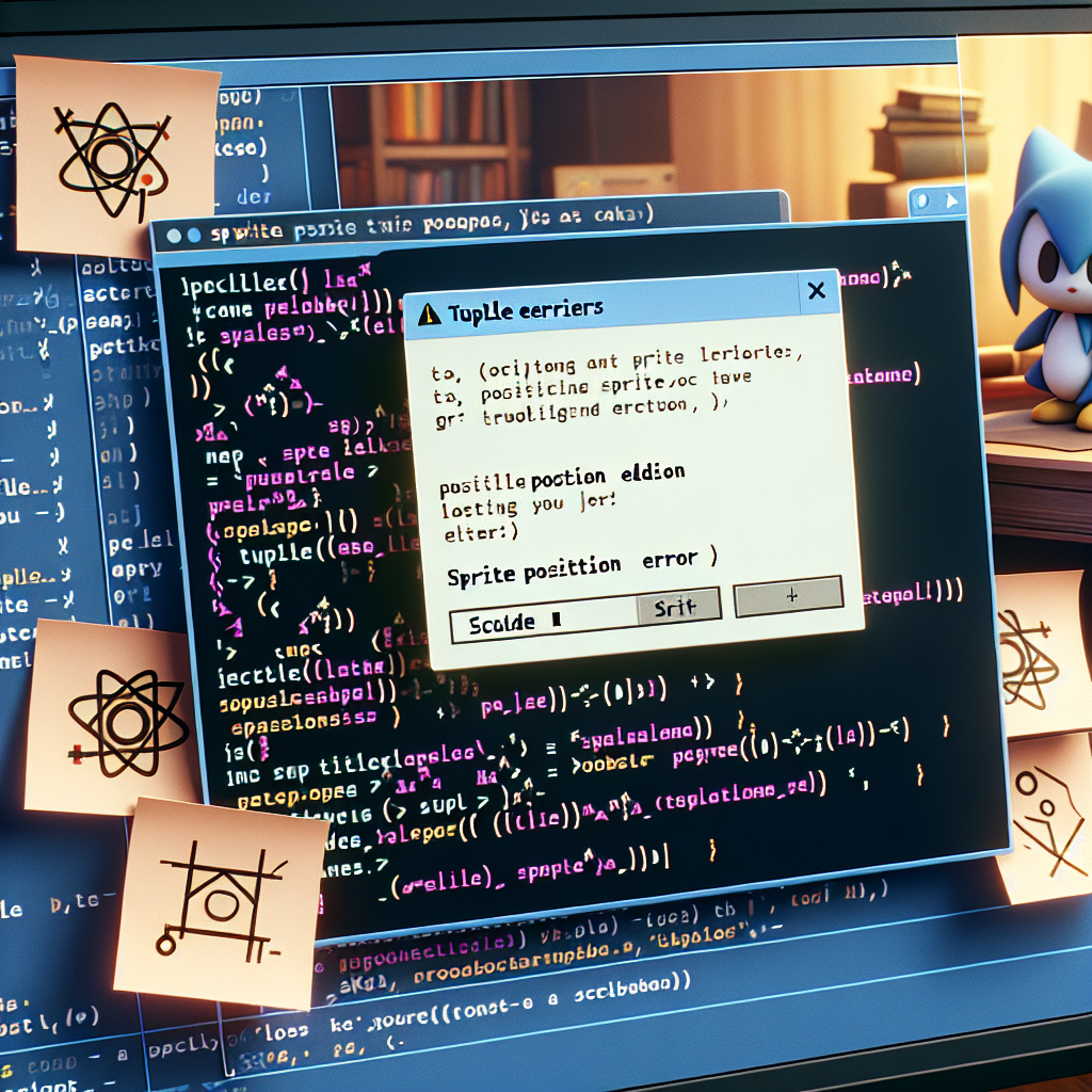 Resolvendo erros de tupla em Python ao posicionar Sprites em