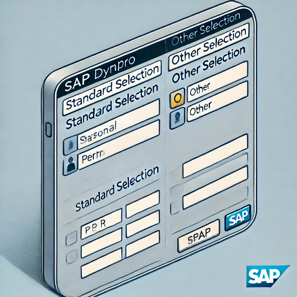 SAP DynPro 탭에서 표준 인사 번호 선택 통합
