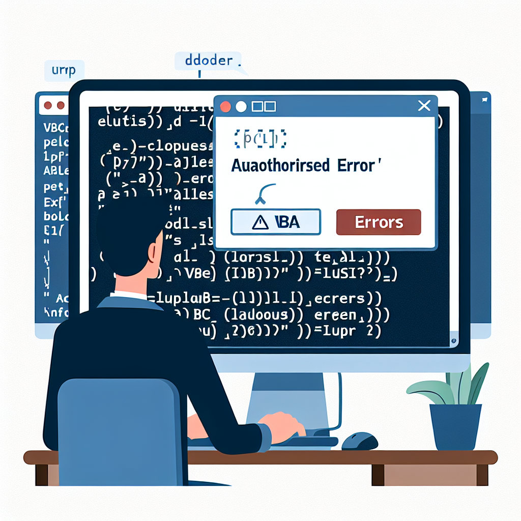 Uso de VBA para corregir el error no autorizado al cargar
