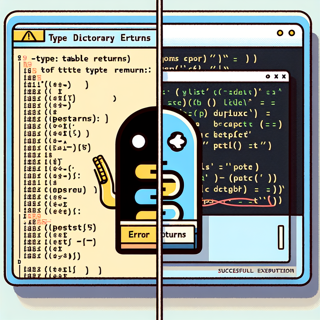 Resolver el Error de diccionario de tipos en los resultados